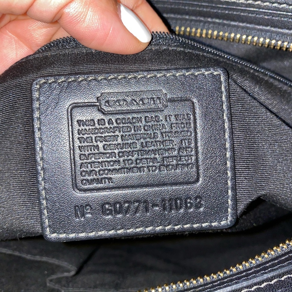 Coach Hampton Signature Leather Satchel - Gem